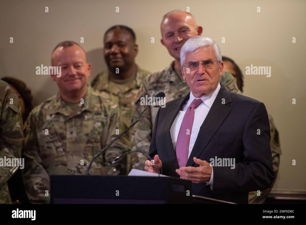 Retired Chief of Staff of the U.S. Army Gen. George W. Casey Jr., right ...