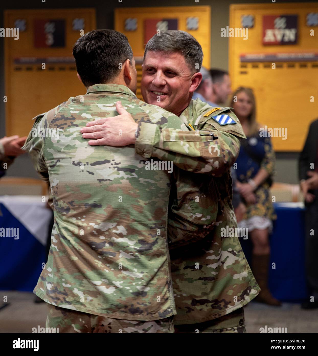 U.S. Army Brig. Gen. Jeremy Wilson greets a fellow Soldier after his ...