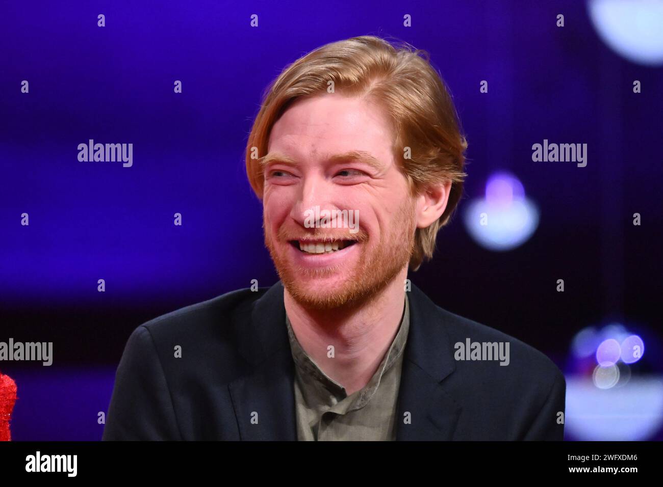 EDITORIAL USE ONLY Domhnall Gleeson during the filming for the Graham ...