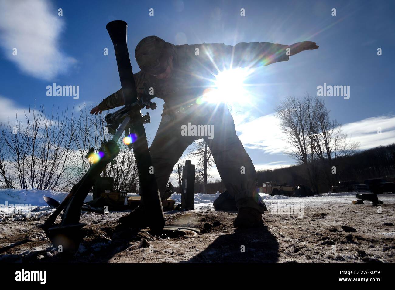 Spc. Emilio Bailey, an indirect fire infantryman with Headquarters and ...