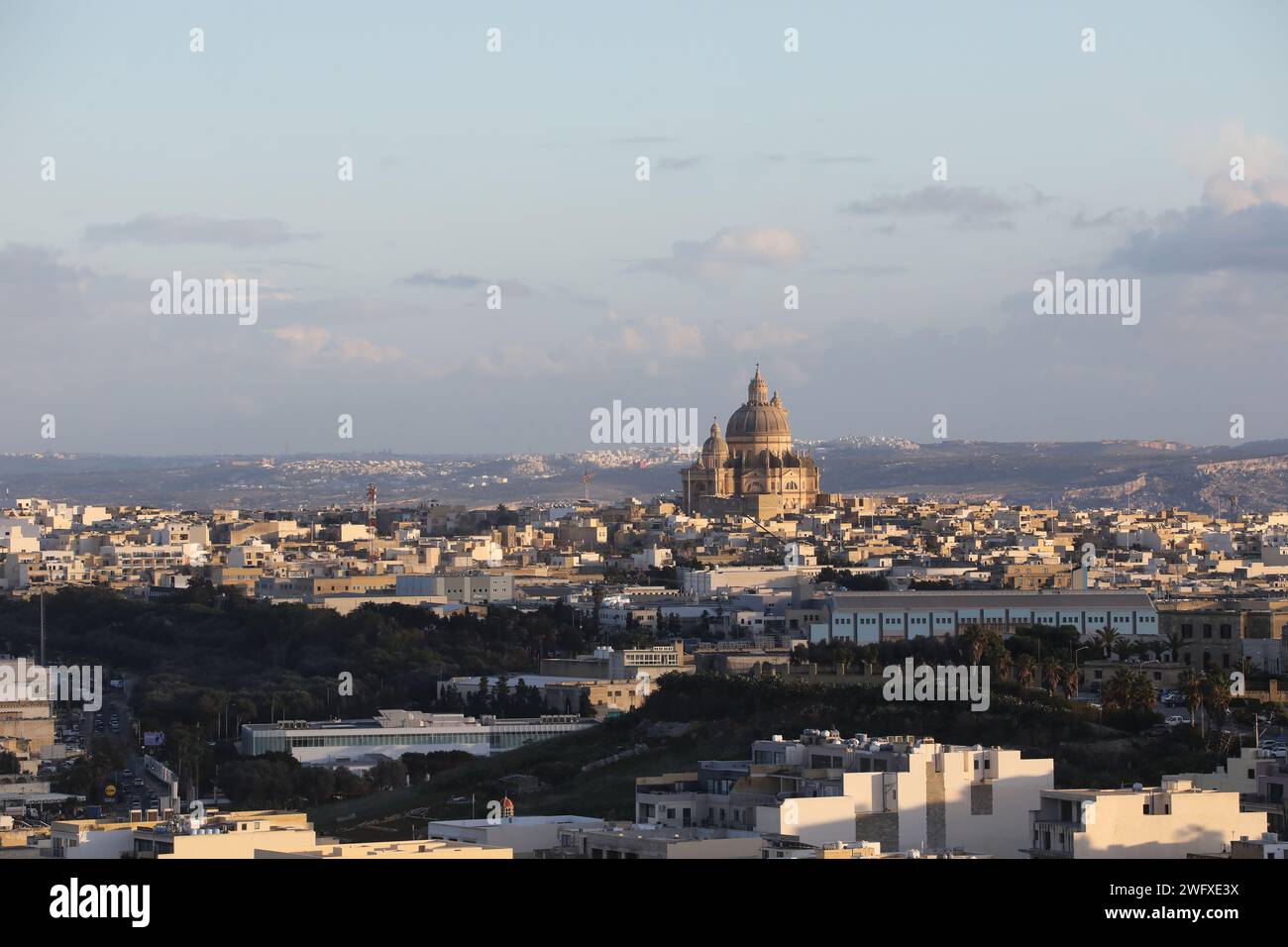 View of Gozo from Victoria Citadel Stock Photo - Alamy