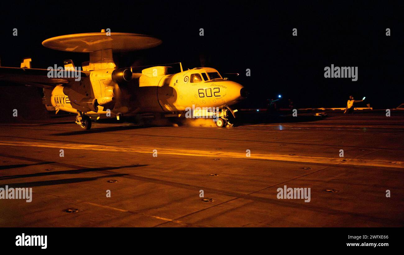 240112-N-VC924-1009 RED SEA (Jan. 12, 2024) USS Dwight D. Eisenhower ...