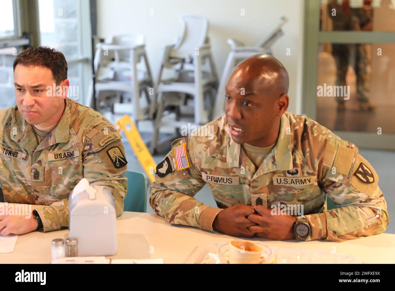 U.S. Army Command Sgt. Maj. Kofie Primus, senior enlisted advisor, 21st Theater Sustainment ...