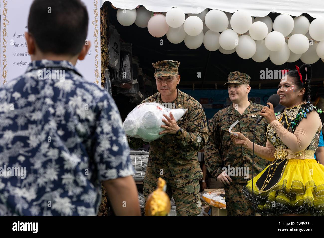 U.S. Marine Corps Maj. Isaac Tibayan, left, the Humanitarian Mine ...