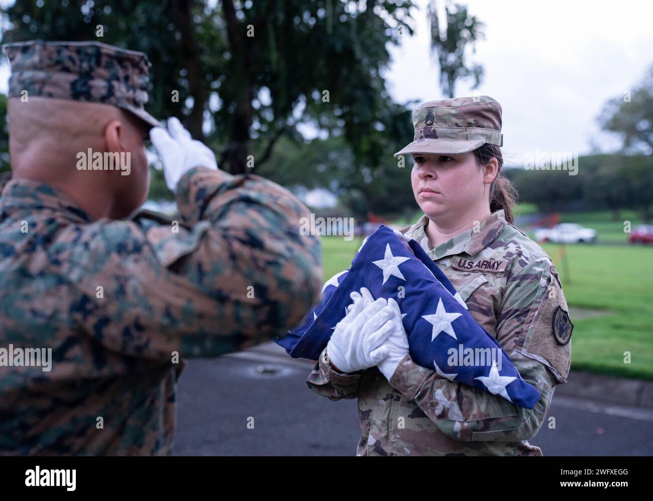 U.S. Army Staff Sgt. Sarah Lindsey, assigned to the Defense POW/MIA ...