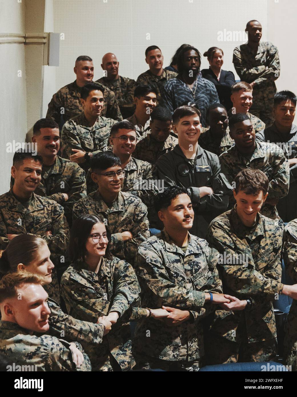 U.S. Marines and base residents with Marine Corps Air Station Futenma ...