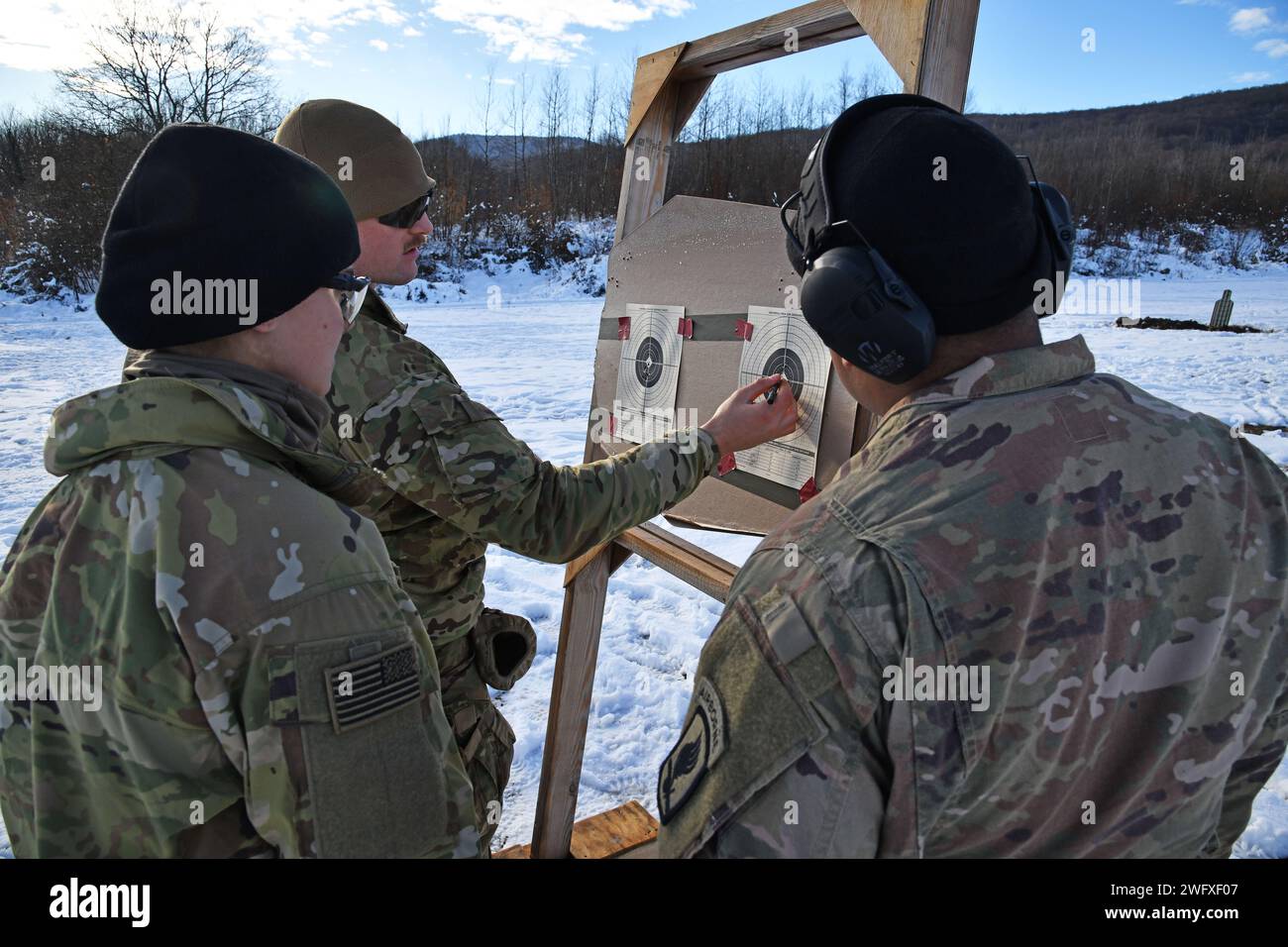 U. S. Army paratroopers assigned to the 54th Brigade Engineer Battalion ...