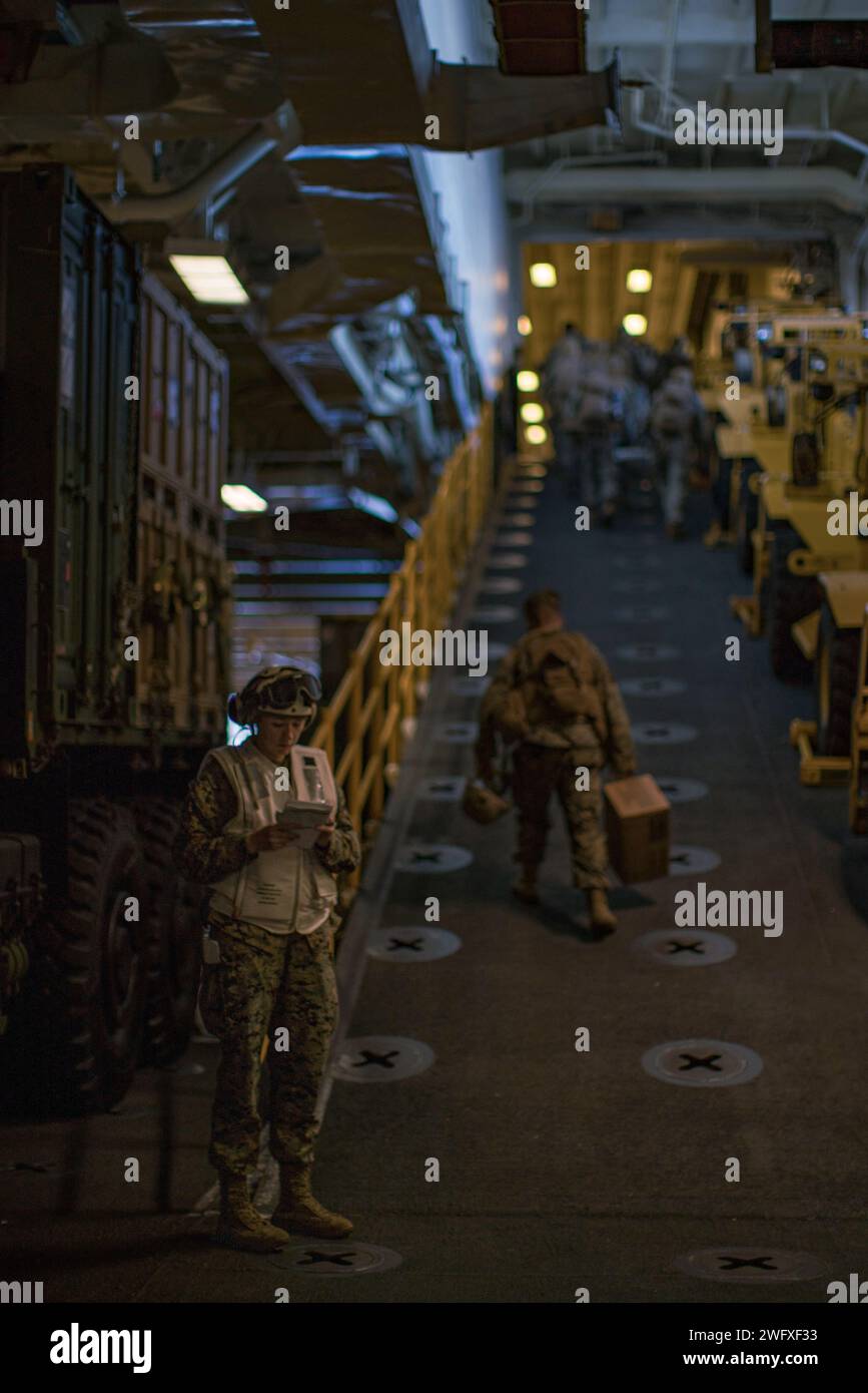 U.S. Marine Corps Sgt. Hannah Allison, a logistics embarkation ...