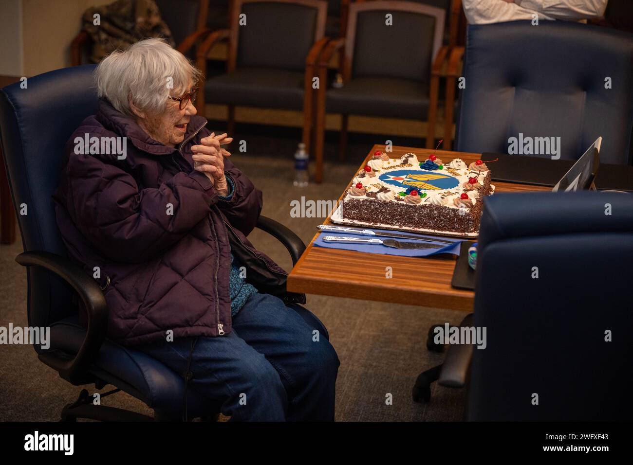 Retired Staff Sgt. Katie Conkling, World War II veteran, celebrates her ...
