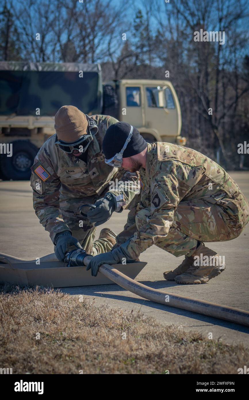 Soldiers from 96th Aviation Support Battalion establish and certify the ...