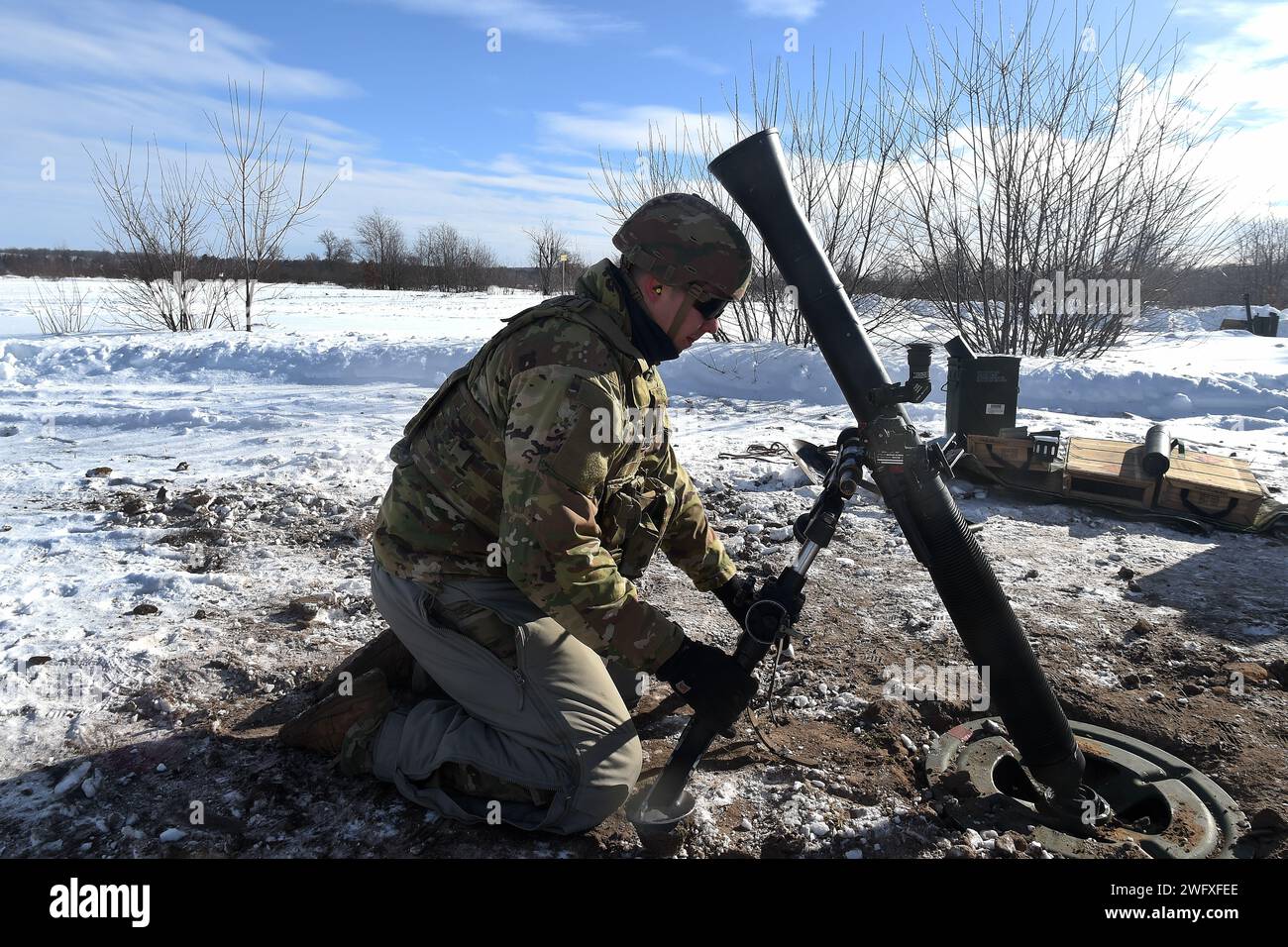 Spc. Emilio Bailey, an indirect fire infantryman with Headquarters and ...