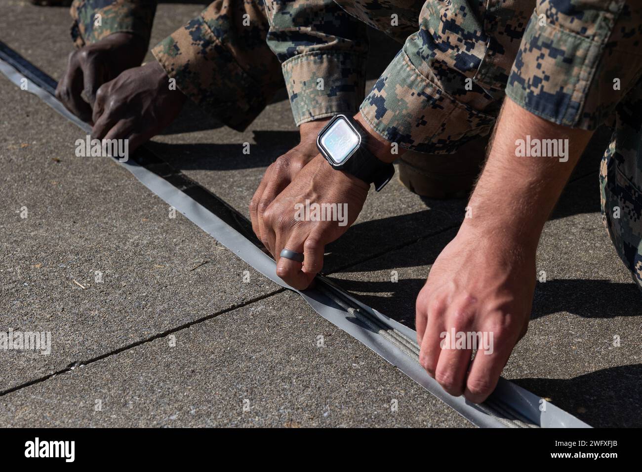 U.S. Marines with Battalion Landing Team 1/1, 31st Marine Expeditionary ...