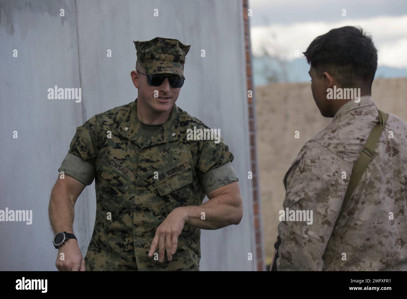 U.S. Marine Corps Lt. Col. Harry Consaul, commanding officer of ...