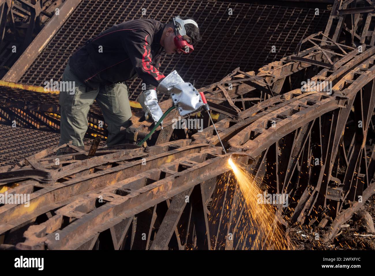 U.S. Marine Corps Lance Cpl. Rohman Papayev, a metal worker with Marine ...