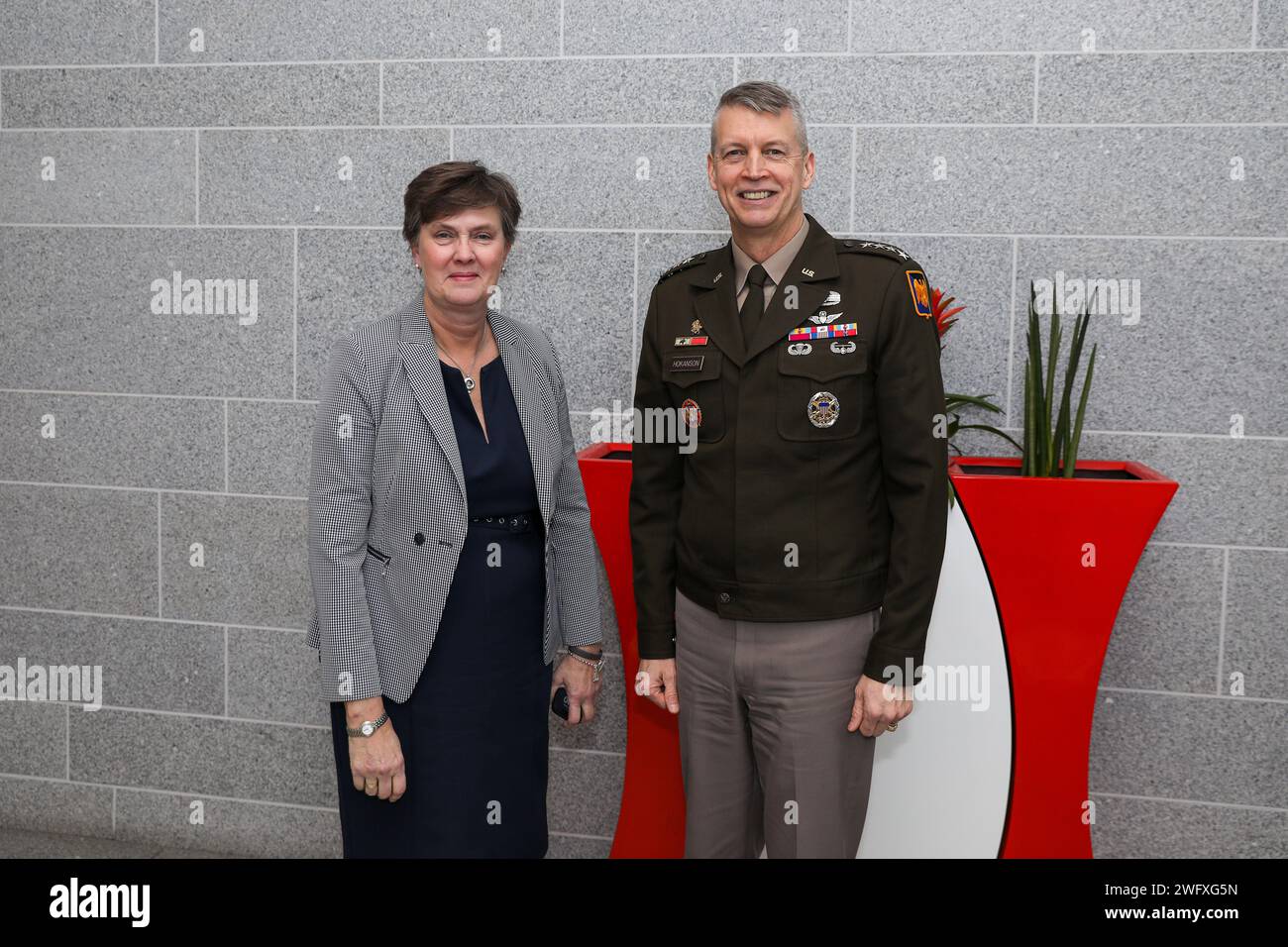 Army Gen. Daniel Hokanson, chief, National Guard Bureau, meets with ...