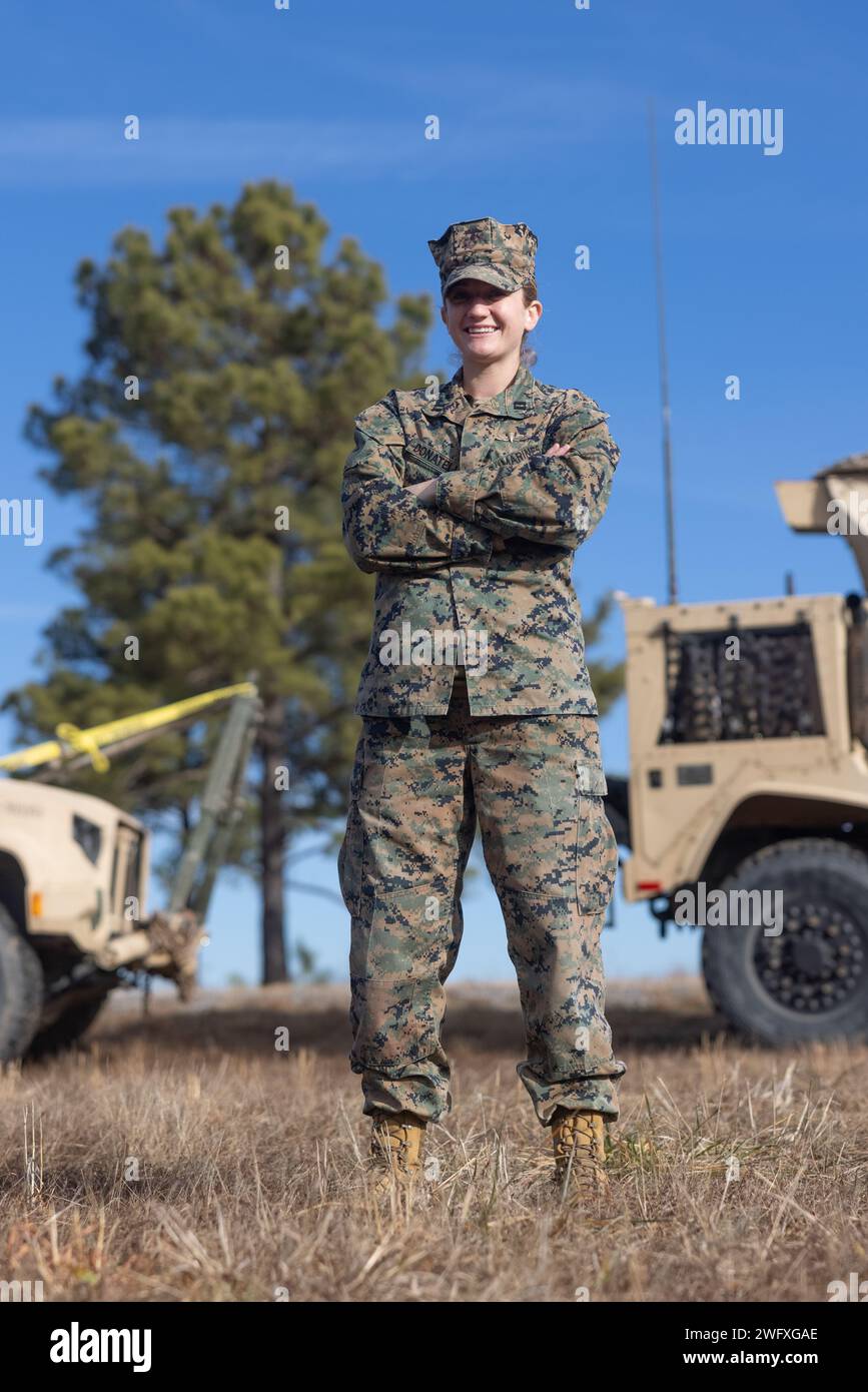 U.S. Marine Corps Capt. Samantha Donatelli, a logistics officer with ...