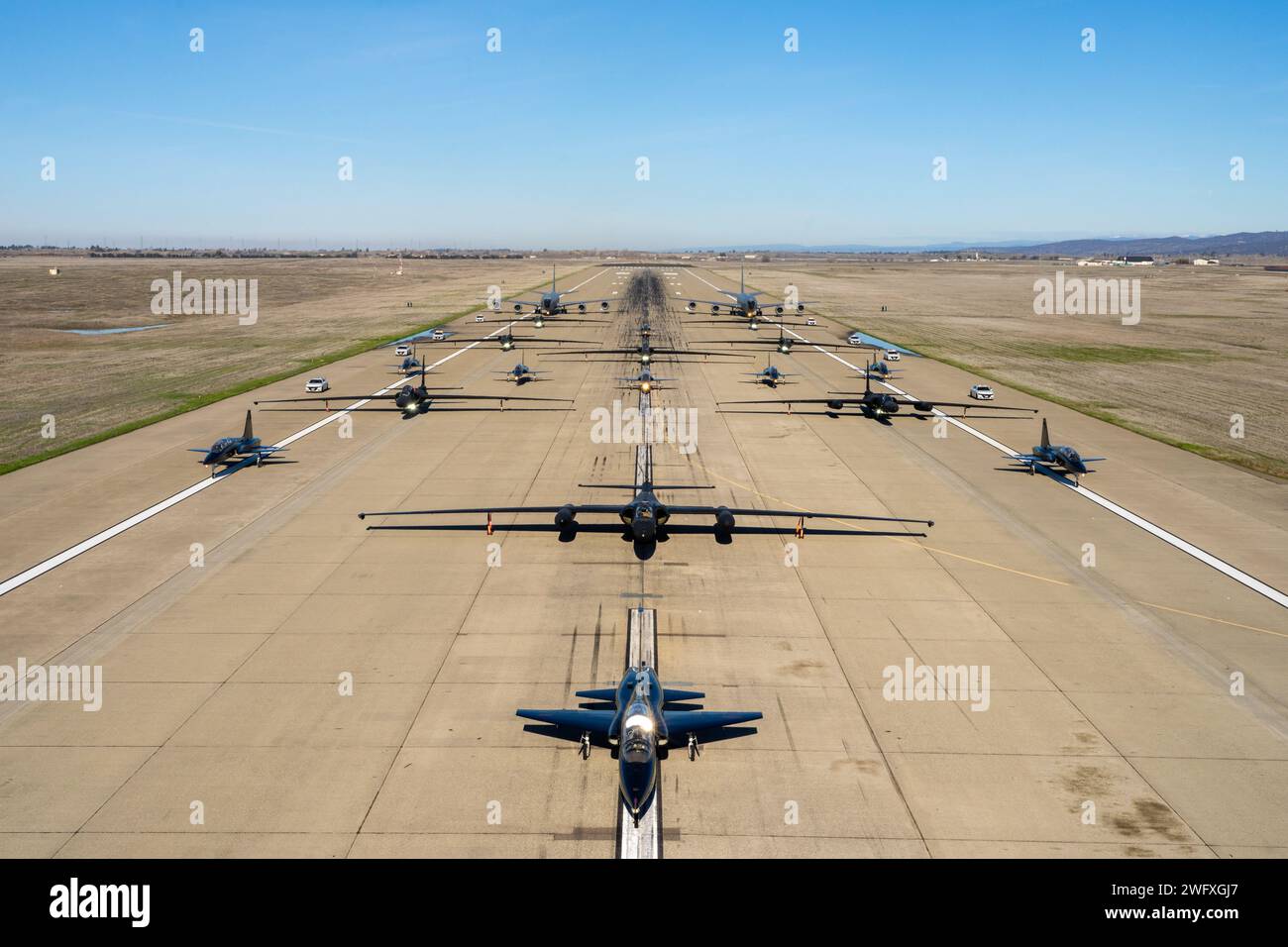 U.S. Air Force U-2 Dragon Lady’s and chase cars from the 99th ...