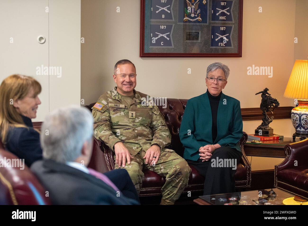 U.S. Army Lt. Gen. Anthony R. Hale, center, the deputy chief of staff ...