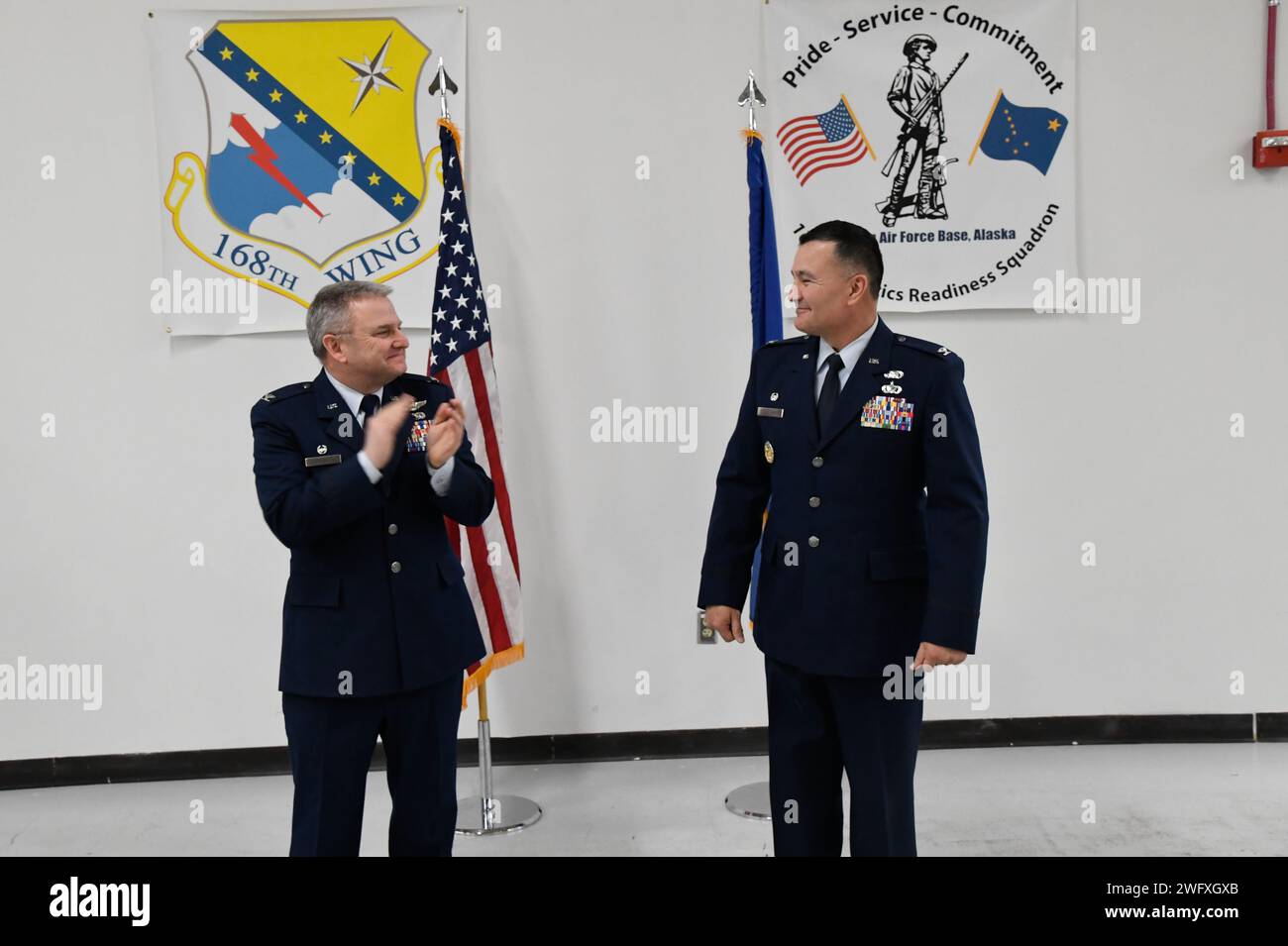 U.S. Air National Guard Col. Randy Saldivar, the commander of the 168th ...
