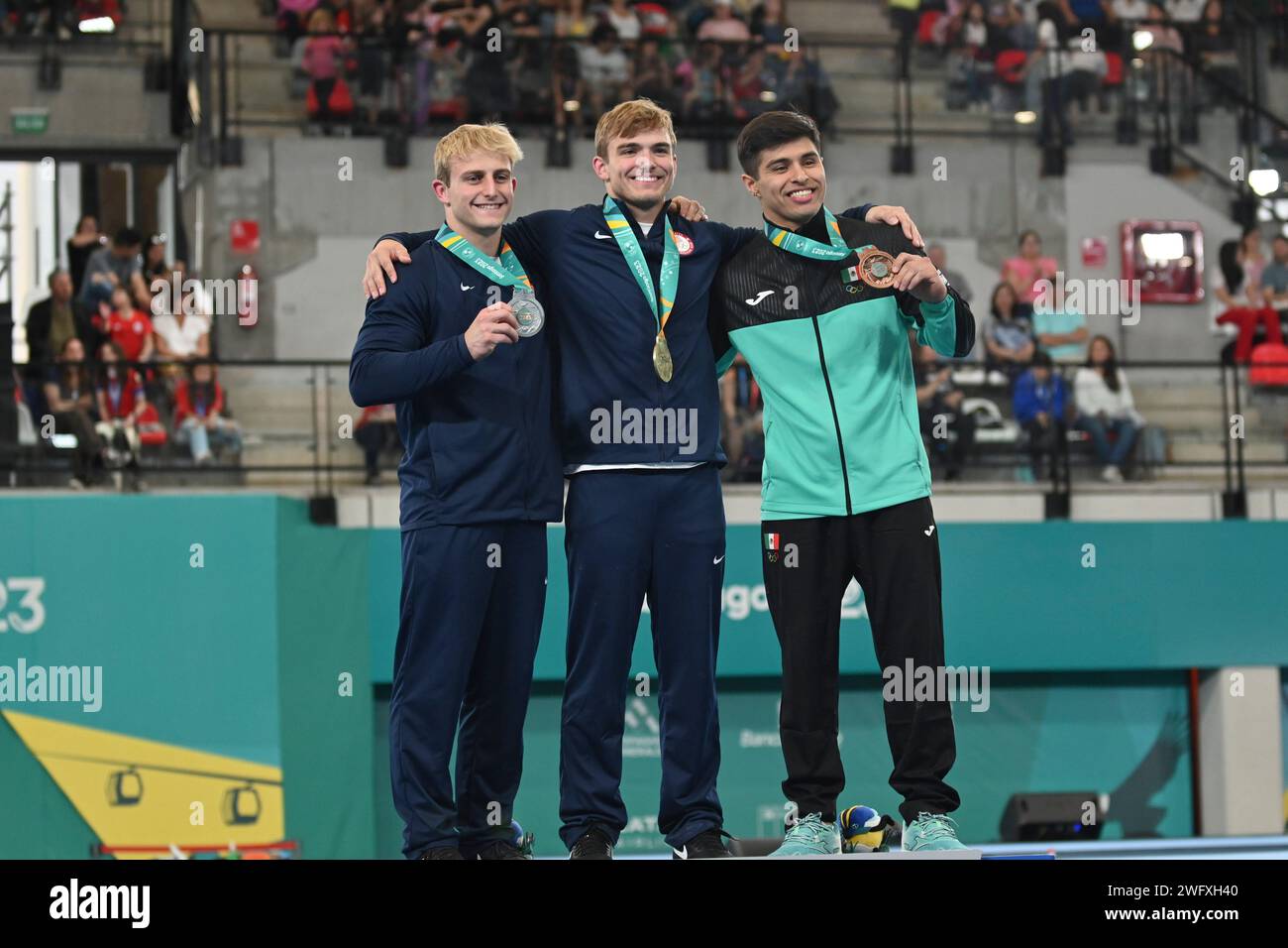 Santiago, Chile, October 25, 2023, Curran Phillips (USA) gold,Cold ...