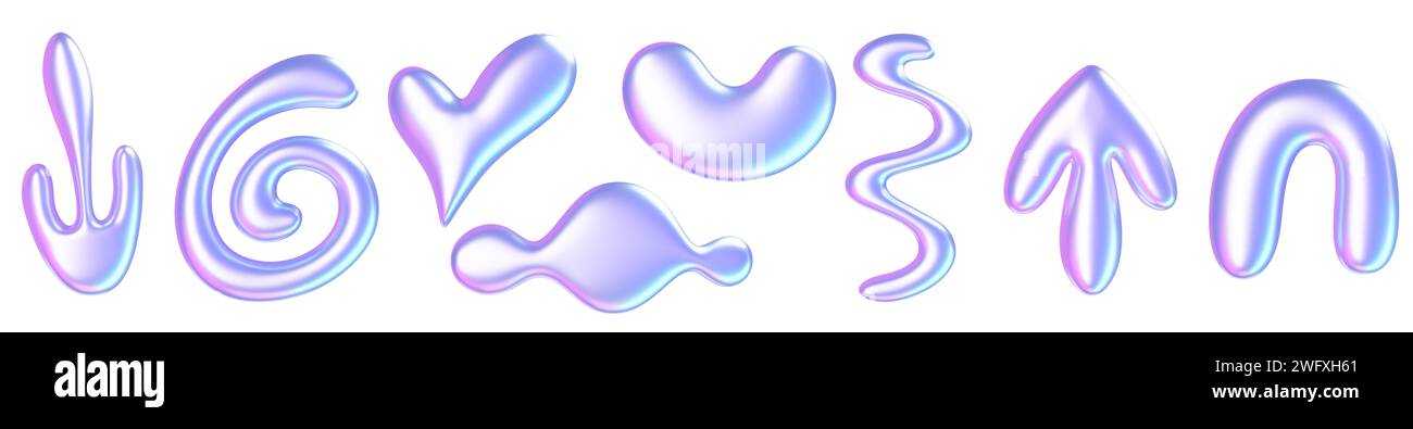 Holographic metal effect Cut Out Stock Images & Pictures - Alamy