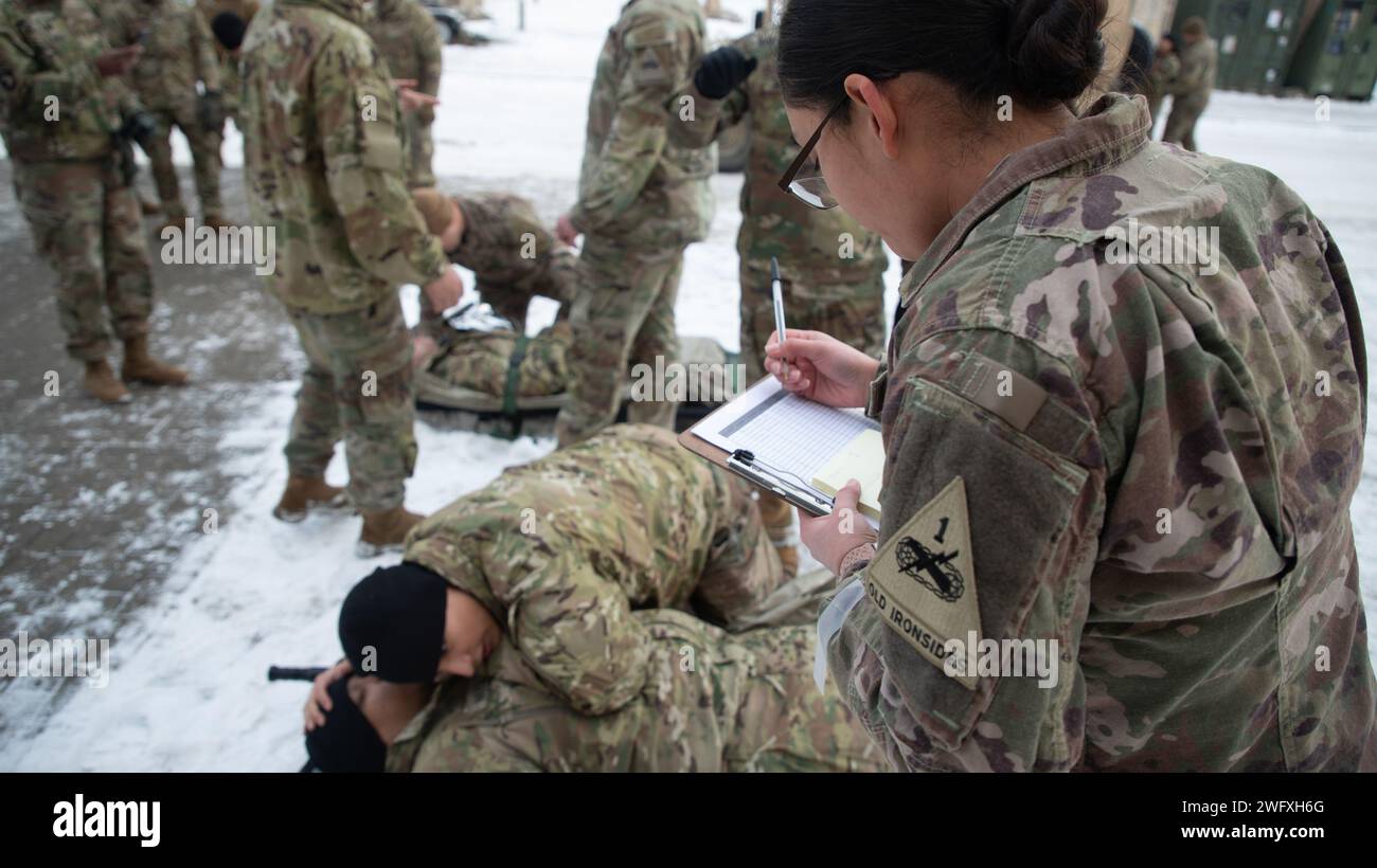 U.S. Army Pfc. Janet Hernandez assigned to the 47th Brigade Support ...