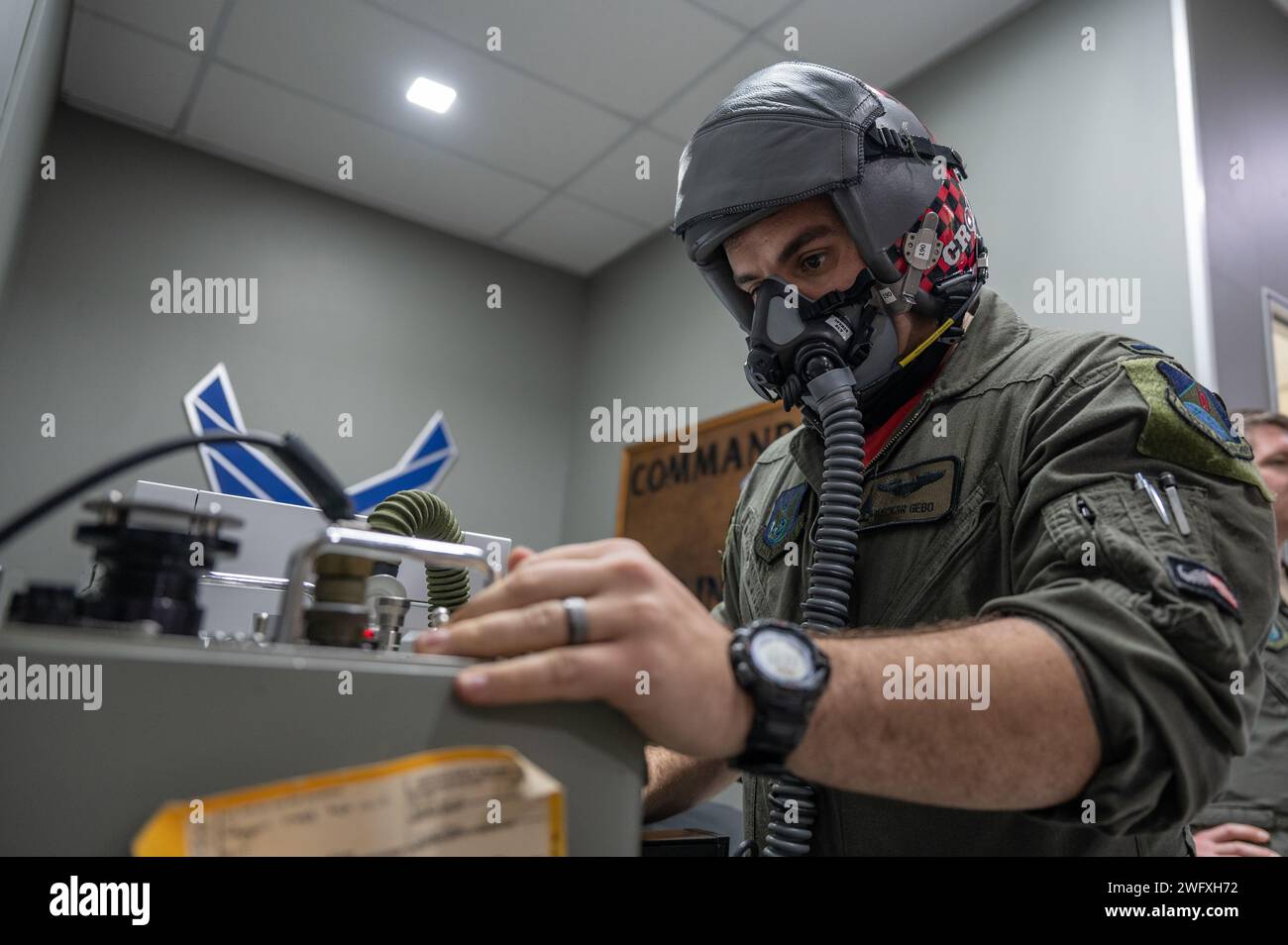 U.S. Air Force 1st Lt. Hayden Gebo, 345th Expeditionary Bomb Squadron B ...