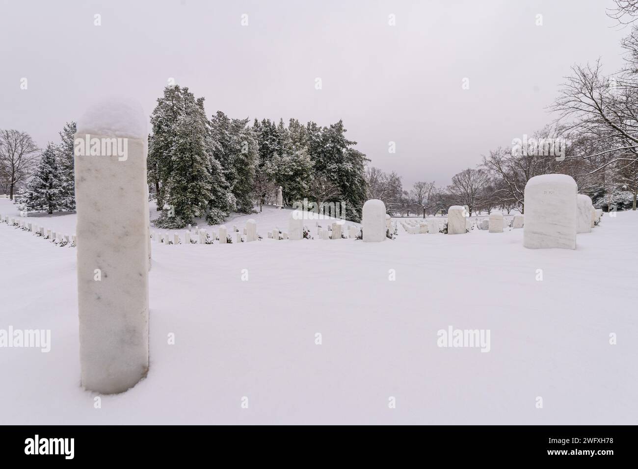 Winter weather at Arlington National Cemetery at Arlington, Va., Jan ...