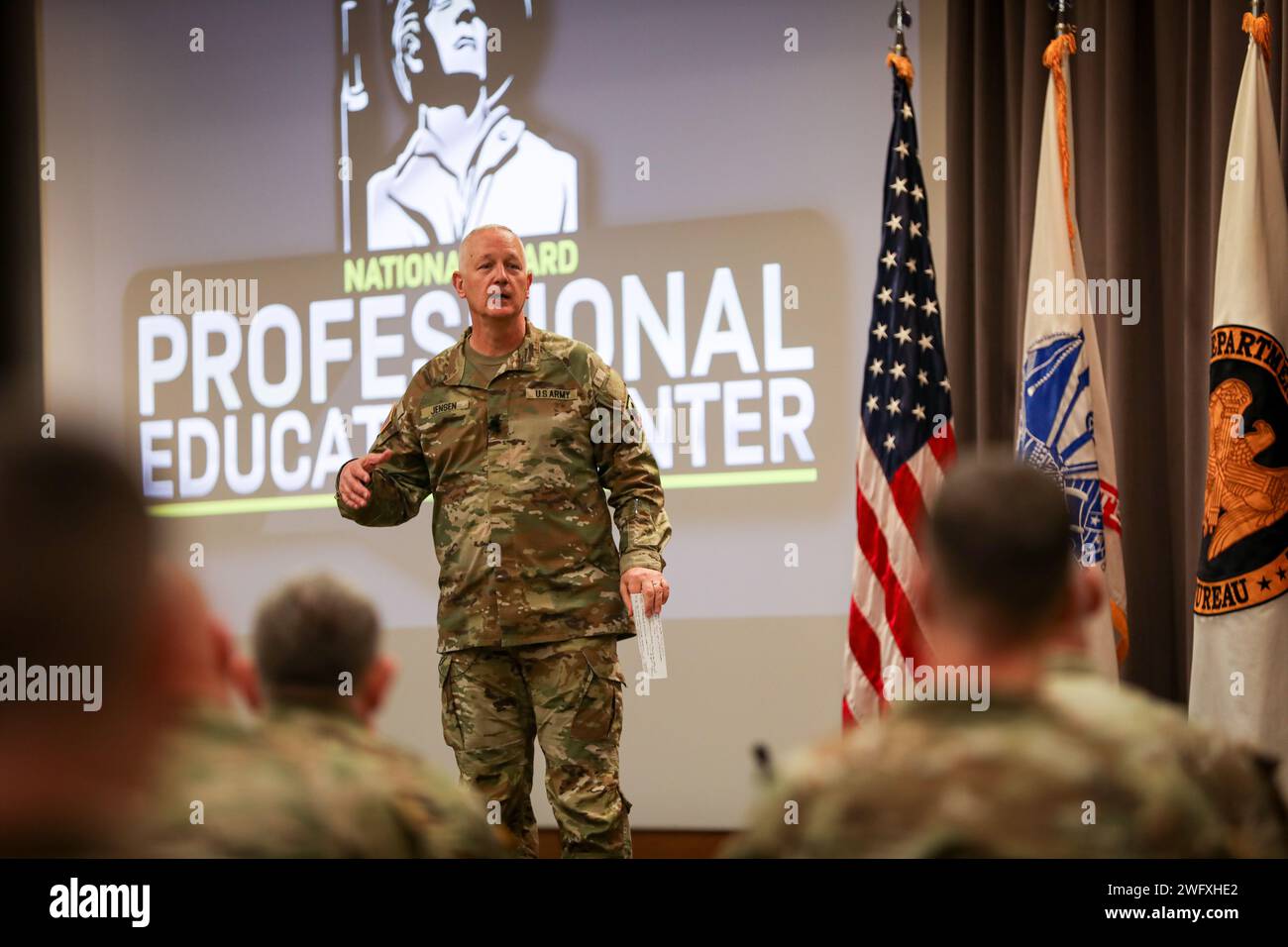 Army Lt. Gen. Jon Jensen, director, Army National Guard, delivers ...