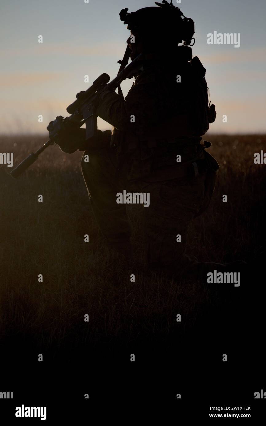 A U.S. Marine with Light Armored Reconnaissance Company, Battalion ...