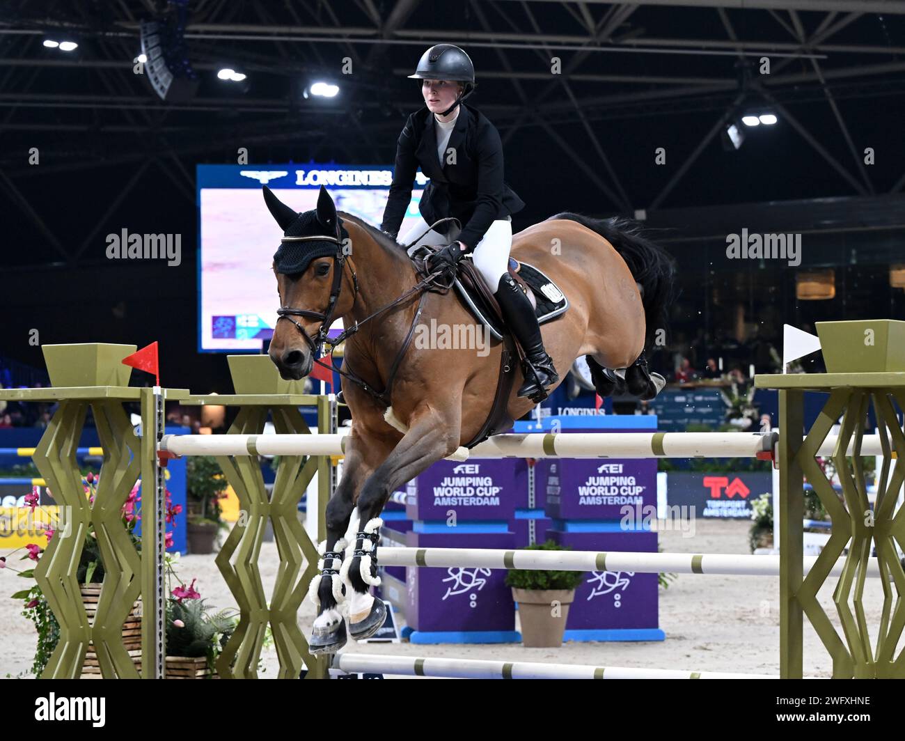 AMSTERDAM - Aura Vasama with Canto Bruno during the Longines FEI ...