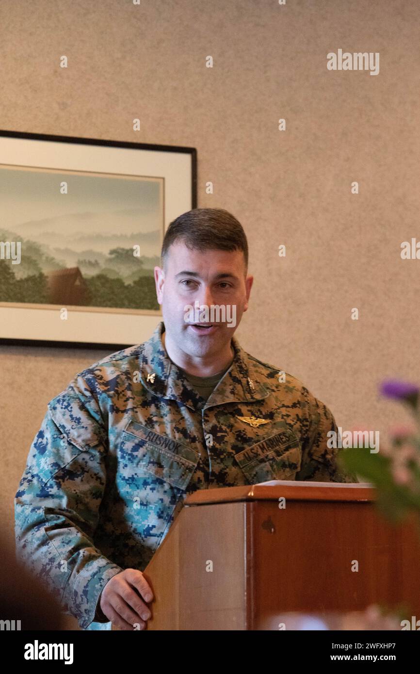 U.S. Marine Corps Col. Richard Rusnok, the commanding officer of Marine ...