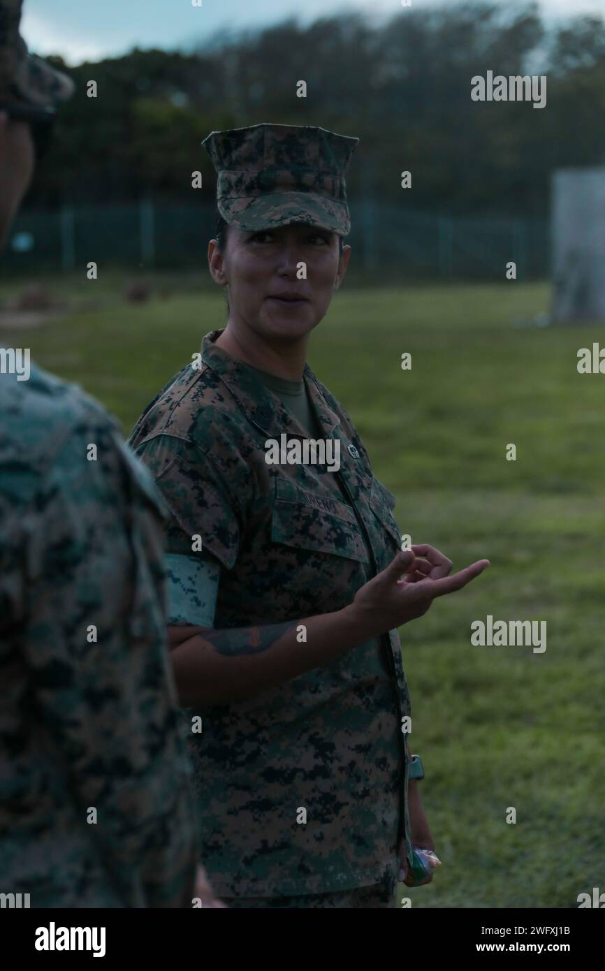 U.S. Marine Corps Sgt. Maj. Mayra Moreno, sergeant major of ...