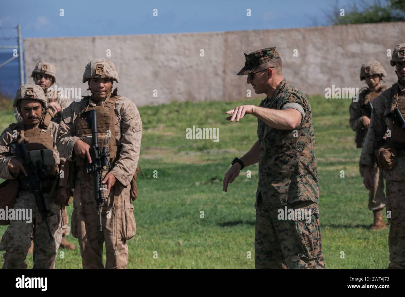 U.S. Marine Corps Lt. Col. Harry Consaul, commanding officer of ...