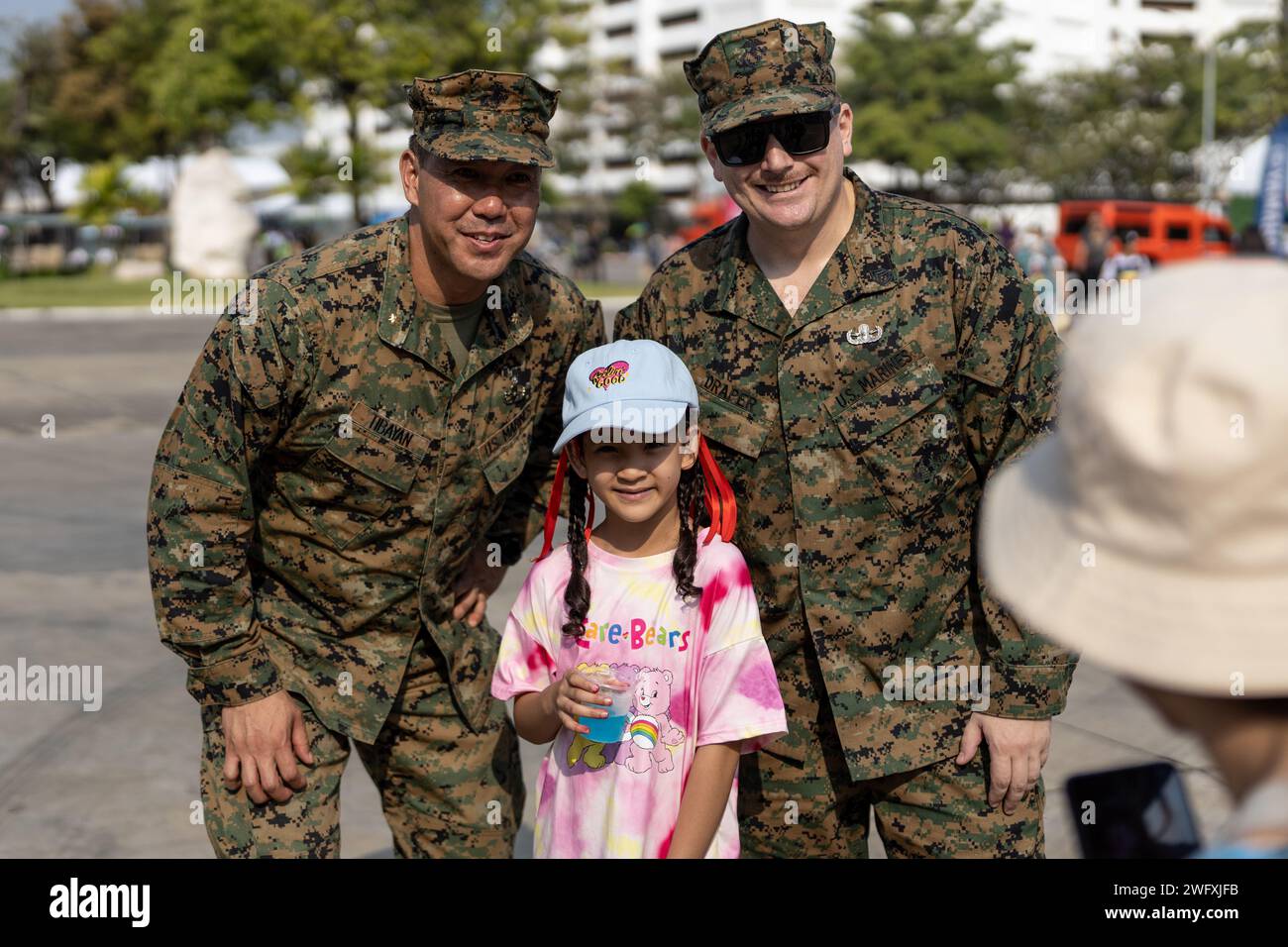 U.S. Marine Corps Maj. Isaac Tibayan, left, the Humanitarian Mine ...