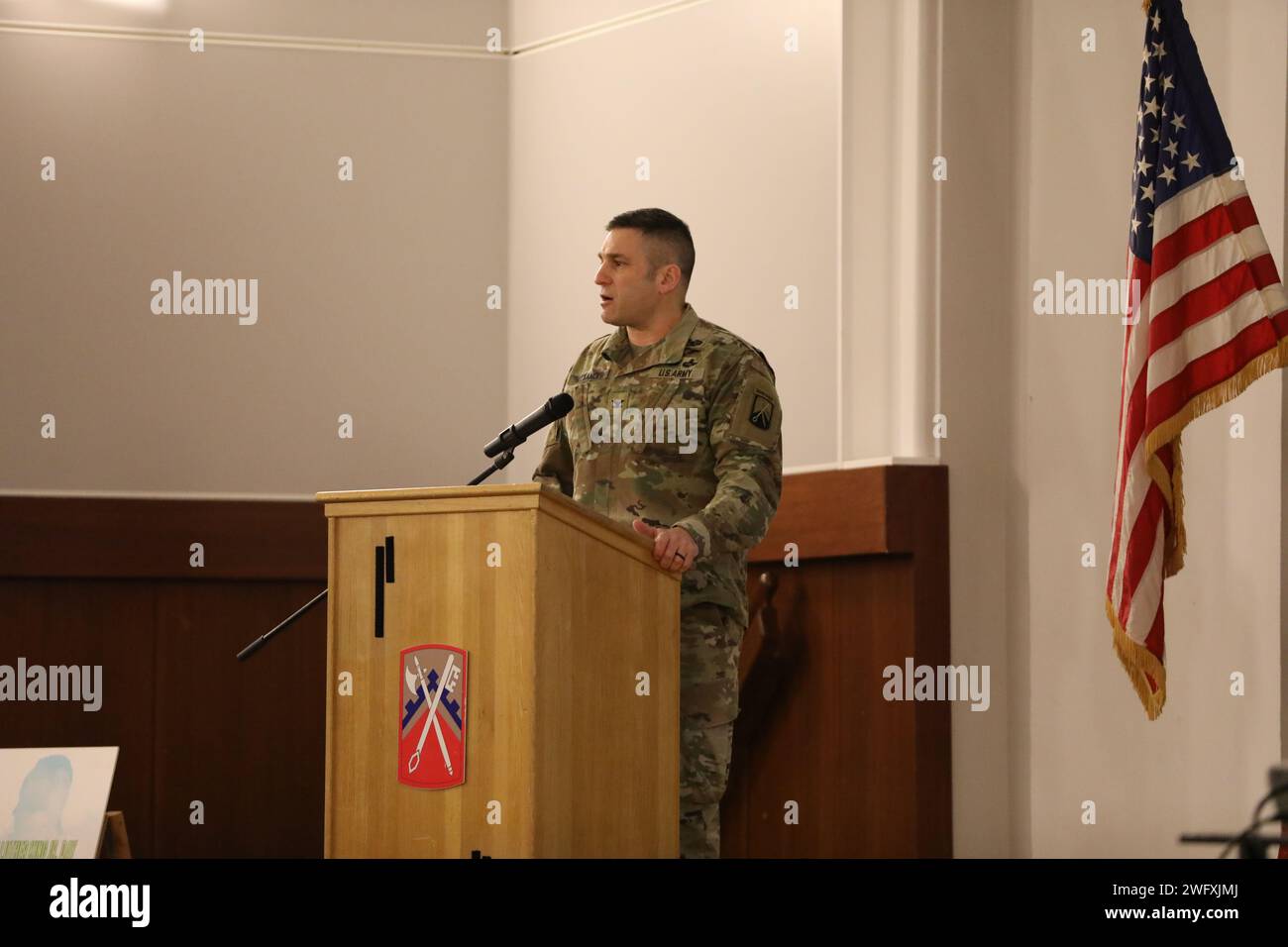 U.S. Army Col. Matthew Alexander, commander, 16th Sustainment Brigade ...