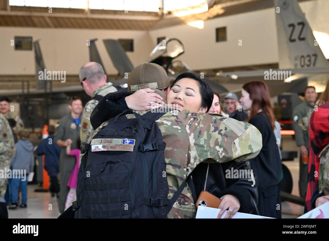 Families and friends welcome home Airmen from the California Air ...