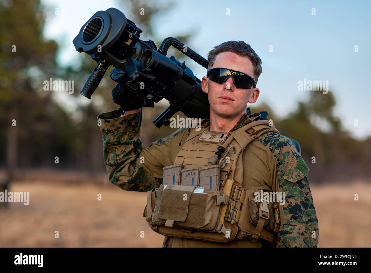 U.S. Marine 1st Lt. Vance Stiles, platoon commander with weapons ...