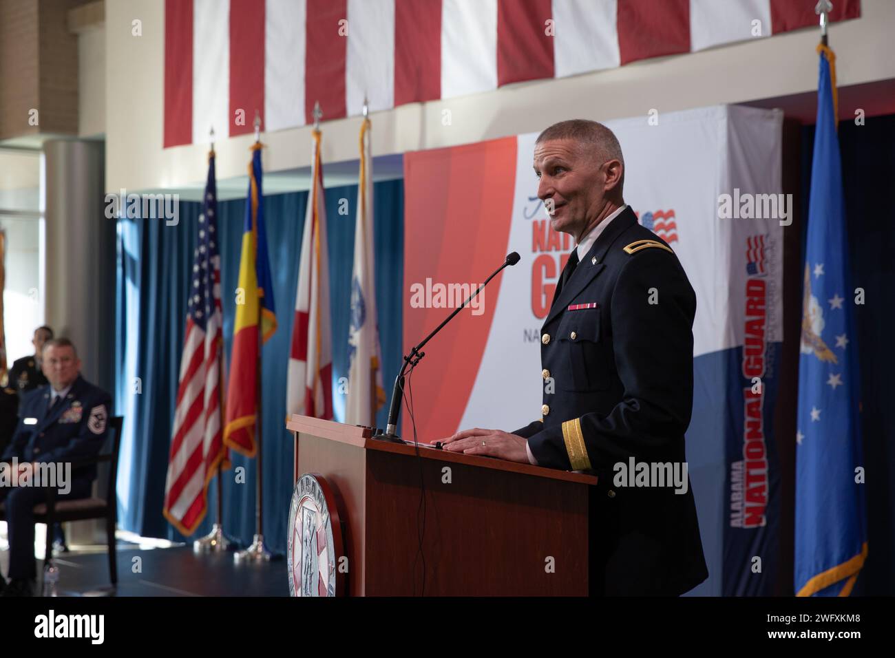 Brig. Gen. David Pritchett speaks at his change of command ceremony ...