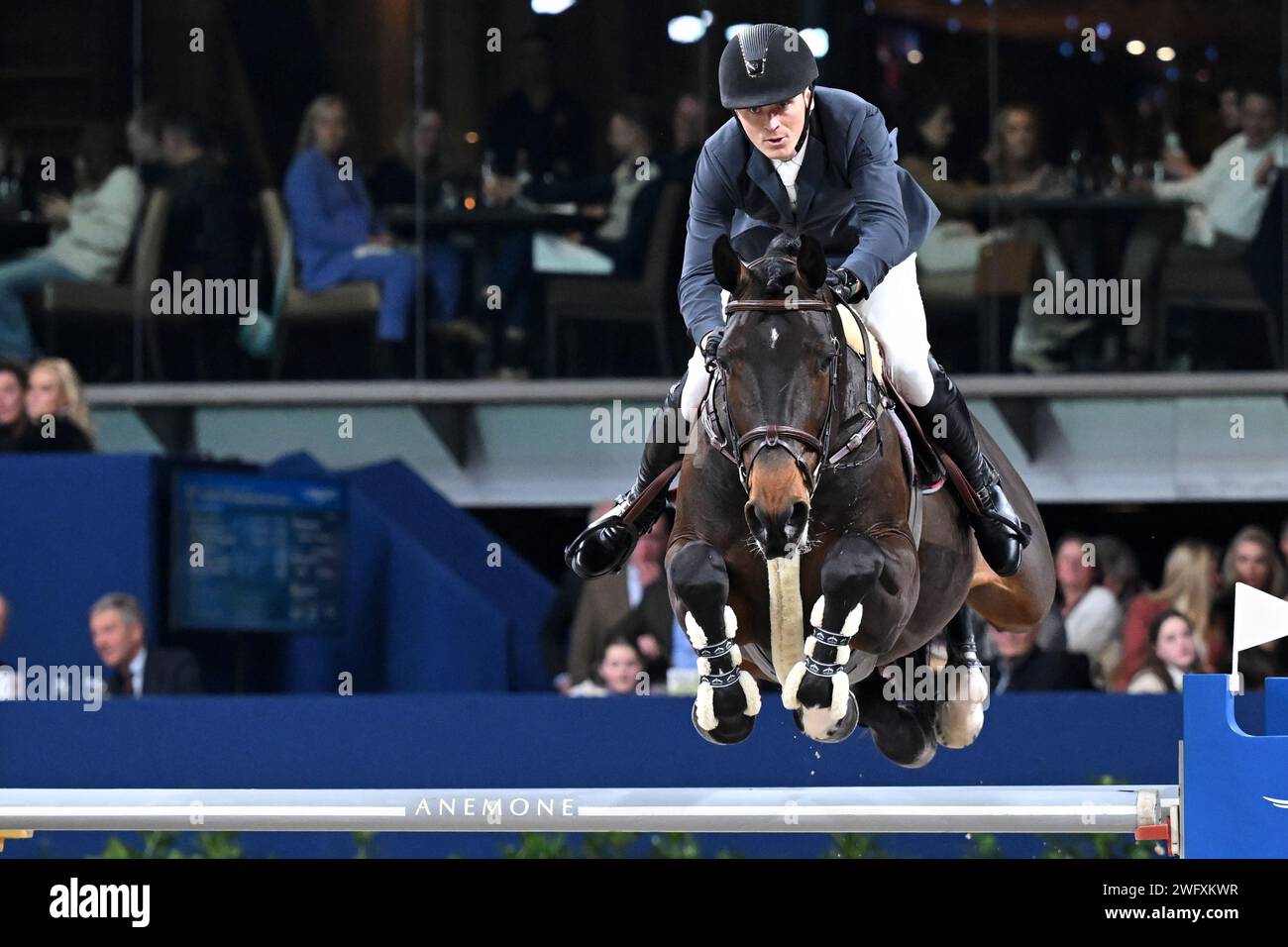 AMSTERDAM - Andreas Schou with Darc de Lux during the Longines FEI Jumping World Cup at the ...