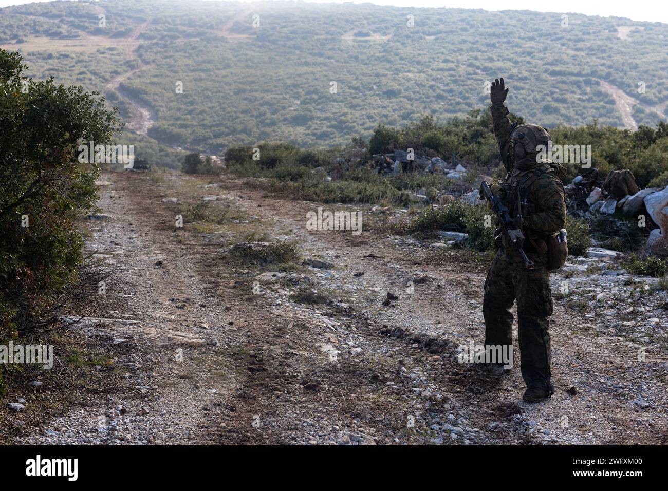 A U.S. Marine assigned to the 26th Marine Expeditionary Unit (Special ...