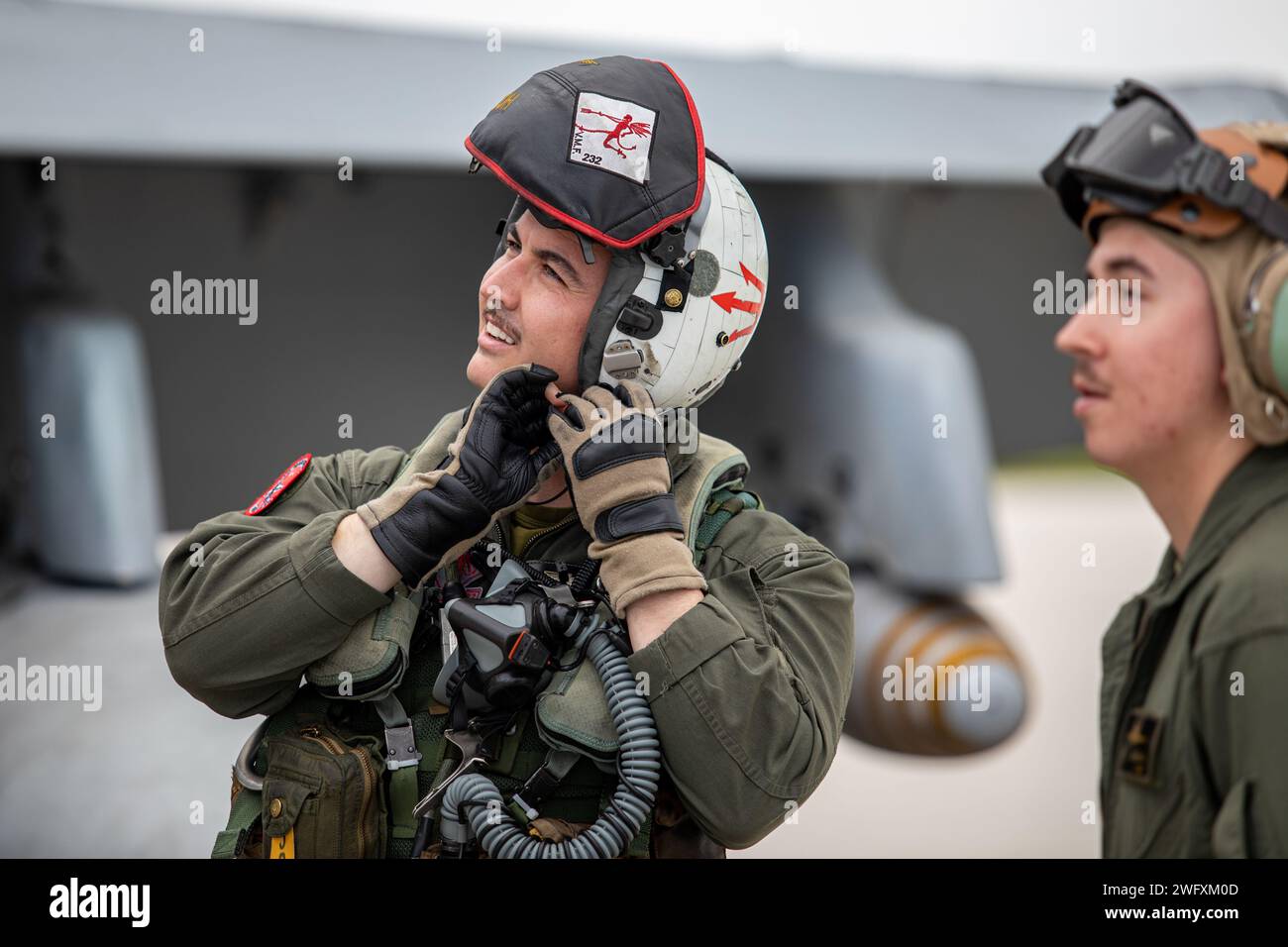 U.S. Marine Corps Capt. John Peacock, a pilot with Marine Fighter ...