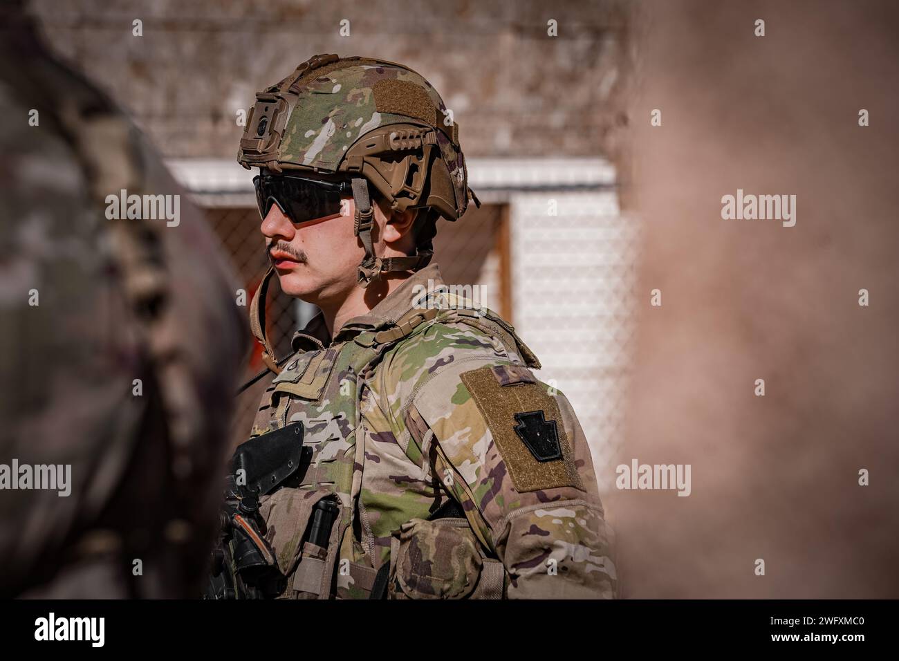 Soldiers with the 2nd Battalion, 112th Infantry Regiment, 56th Stryker ...