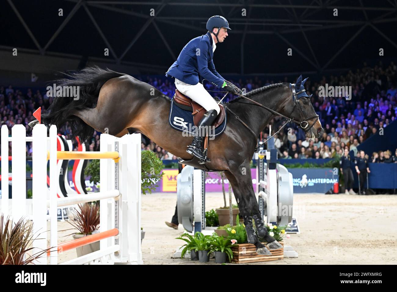 AMSTERDAM - Daniel Deusser with Otello de Guldenboom during the ...