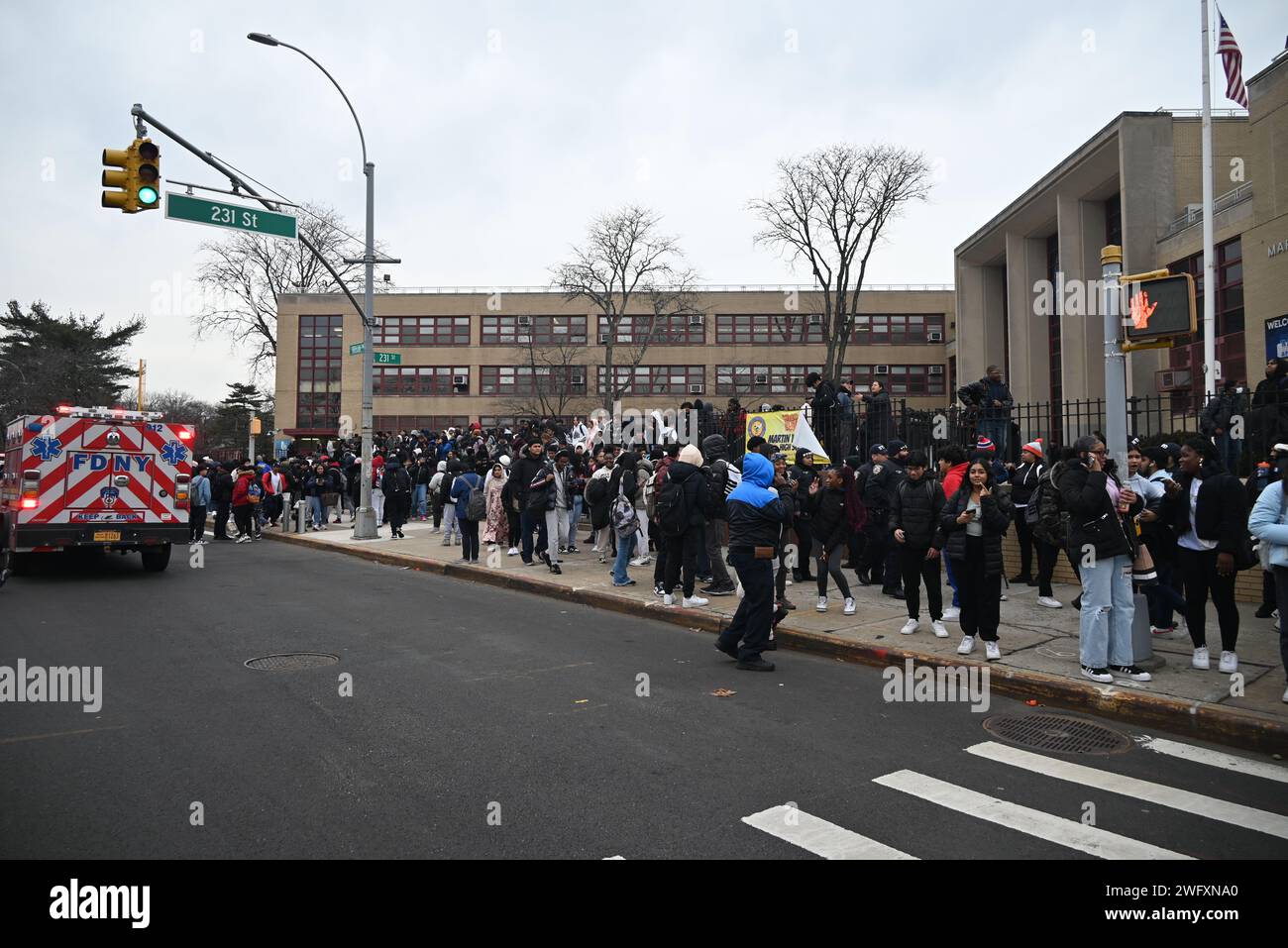 Queens, United States. 01st Feb, 2024. Students at Martin Van Buren ...