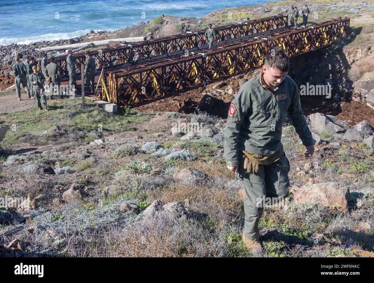 U.S. Marine Corps Lance Cpl. Matthew Blichfeldt, a combat engineer with ...