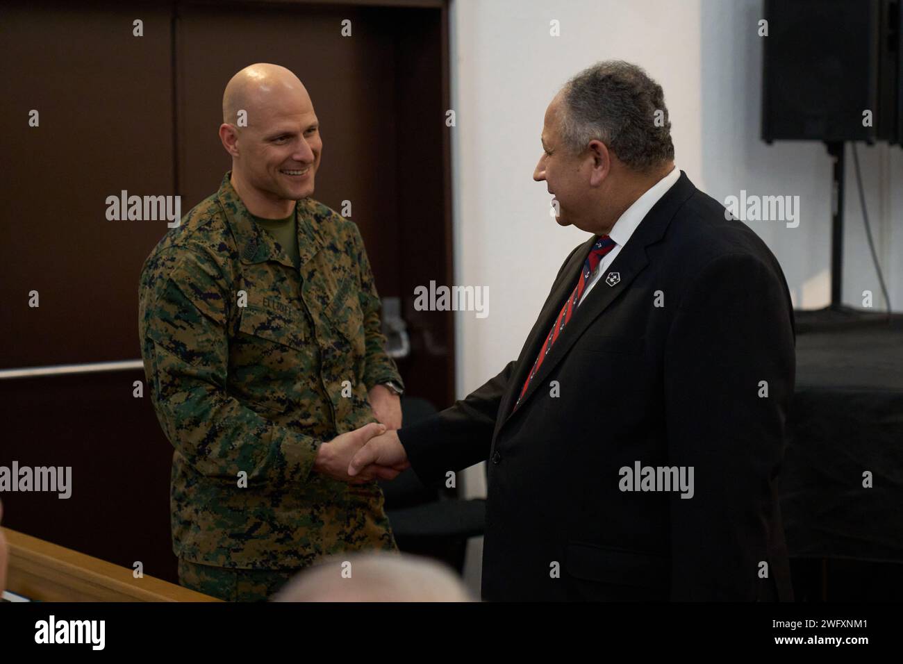 Secretary of the Navy Carlos Del Toro and Sgt. Maj. David Elliott ...