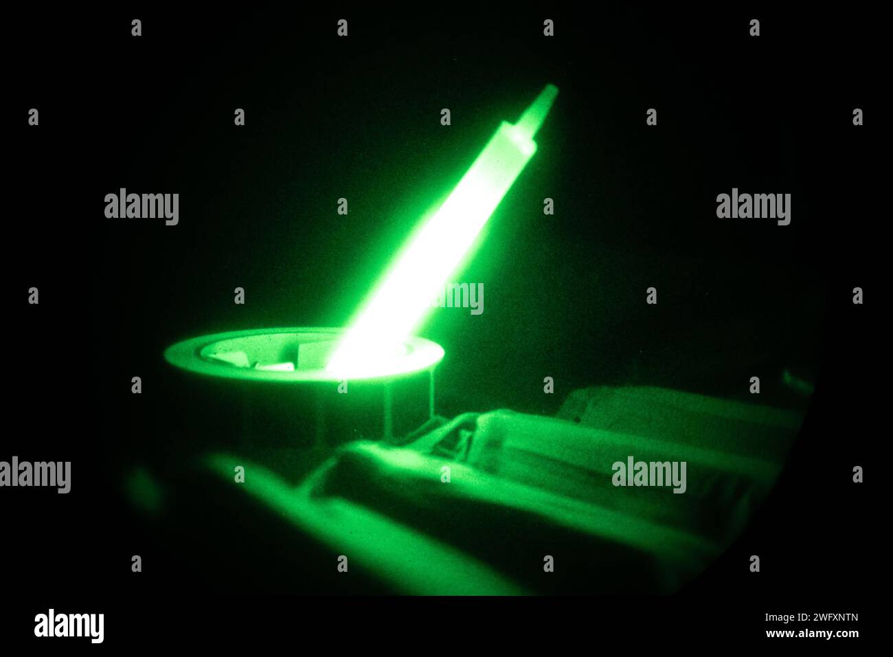 A chemlight is used to illuminate ammunition during the table six short ...