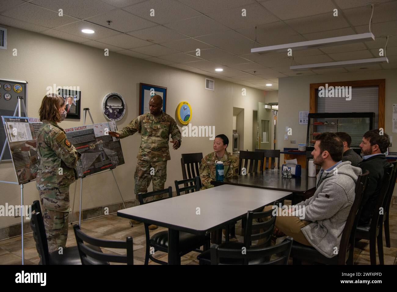 Col. Kenneth McGhee, 91st Missile Wing commander, explains the layout ...