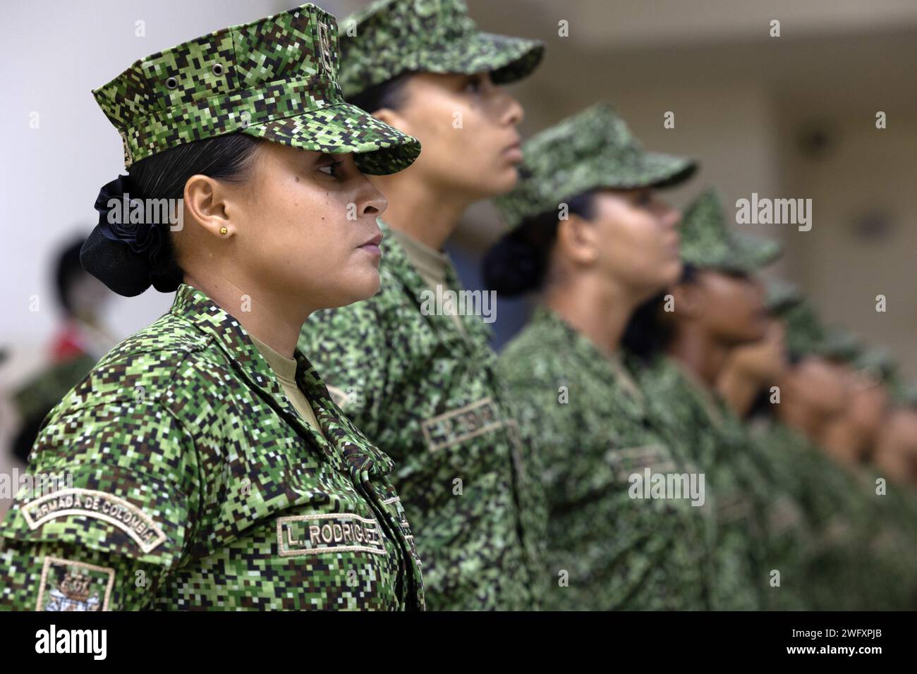 Female recruits with the Infatería de Marina Colombia (Colombian Marine ...